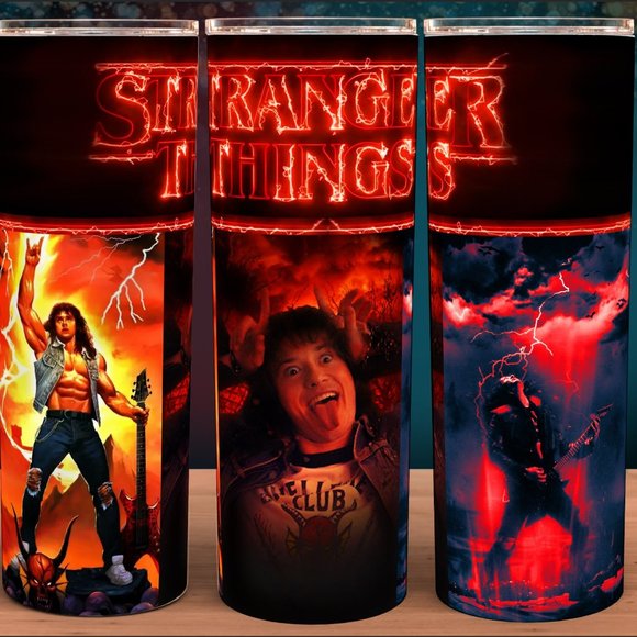 Dining | Stranger Things Eddie Munson Red Lightning Tumbler 2oz | Poshmark